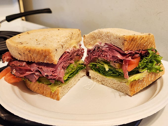 Pastrami piled higher than your weekend to-do list. This isn't just a sandwich—it's a monument to meat that deserves its own zip code.