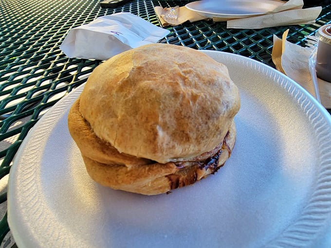 The golden dome of deliciousness awaits on its paper throne. This traditional pasty is what comfort food dreams are made of.