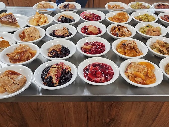 Dessert paradise in bite-sized form. These fruit cobblers aren't just served – they're presented like the edible works of art they truly are.