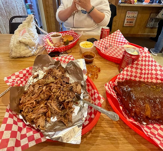 Pulled pork that's had a proper introduction to smoke, time, and patience. Pair it with those ribs and you've got a meat symphony.