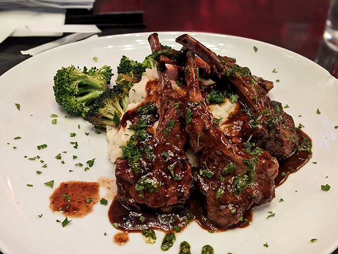 Lamb chops that would make Hannibal Lecter put down his census taker and pick up proper cutlery. The rich sauce and vibrant herbs elevate this dish to cinematic perfection.