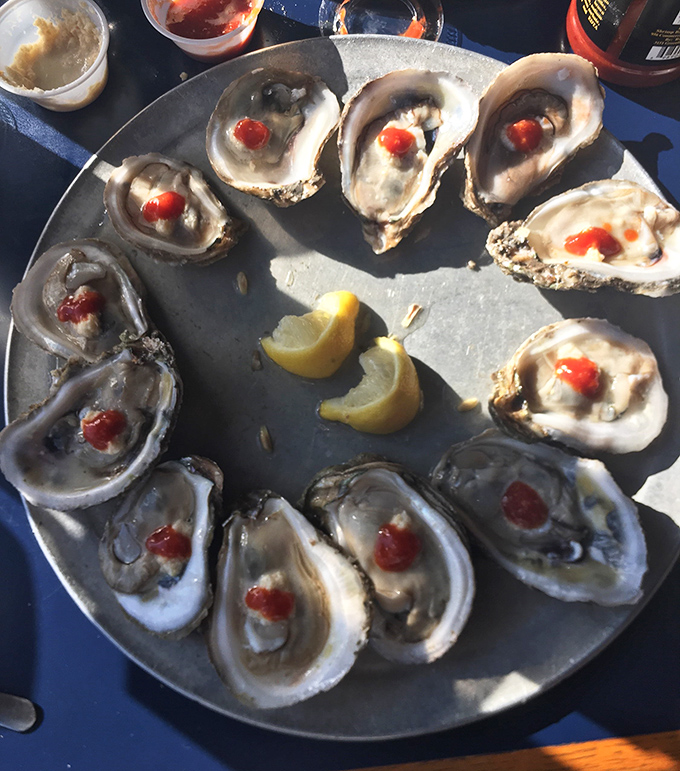 Fresh oysters on the half shell with a squeeze of lemon—simple pleasures that never go out of style.