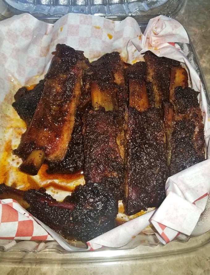 These ribs have developed such a perfect bark, they could teach a masterclass in patience to every microwave meal ever created.