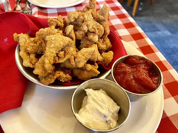 Rocky Mountain Oysters: the dish that separates the tourists from the adventurers. Crispy, tender, and a story you'll tell at every dinner party back home.