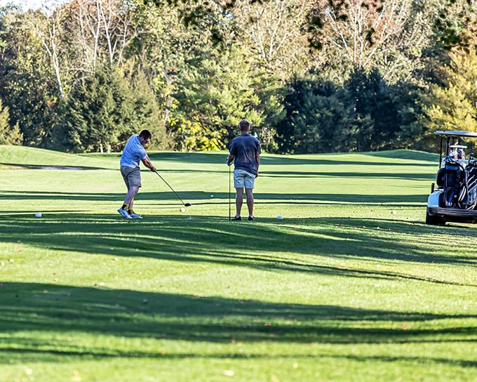 Golf in Ellington – where your slice will disappear into scenery so beautiful, you'll almost forget you're terrible at this sport.
