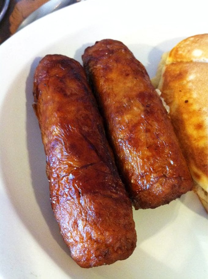 These sausage links have achieved that perfect caramelized exterior that makes you wonder if you've been ordering the wrong breakfast items.
