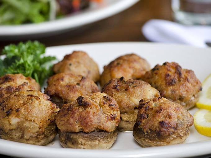 Seafood-stuffed mushrooms that prove appetizers can be just as memorable as the main event itself.