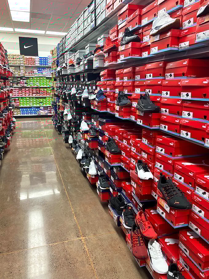 Sneaker heaven exists, and it's in the Nike Factory Store. Wall-to-wall footwear options that'll make your inner athlete do a victory lap.