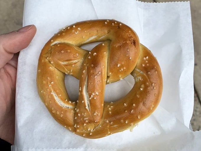 The classic pretzel twist – part geometry lesson, part culinary masterpiece. This golden-brown beauty has the perfect salt-to-dough ratio that would make any Bavarian proud.