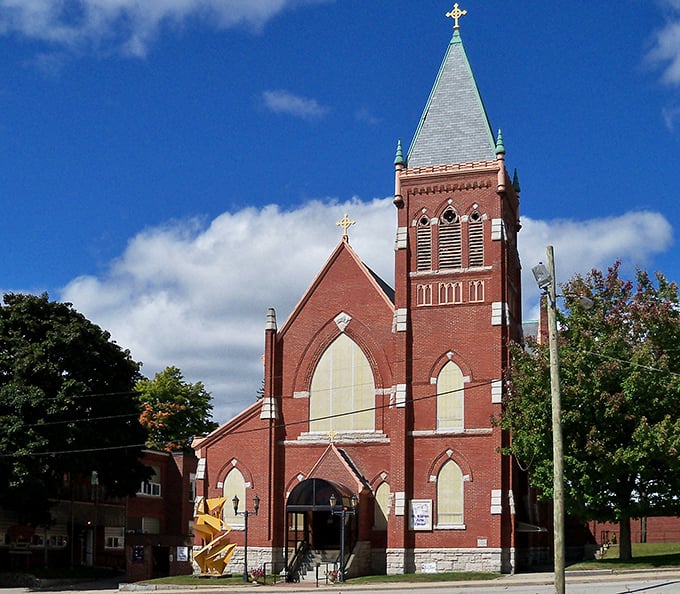 St. Kieran Arts Center's magnificent brick façade and soaring steeple remind us that beauty thrives even in small-town America.