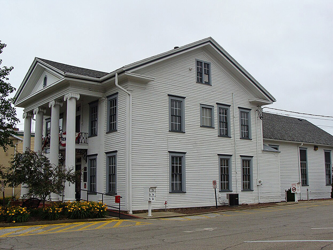Titusville City Hall's classical columns stand guard over a government that actually remembers what "public service" means.