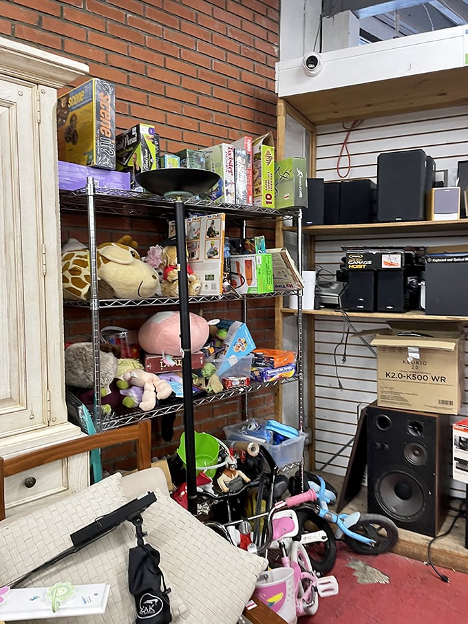 Kid's paradise meets nostalgic playground. From stuffed animals to board games, yesterday's treasures await new adventures with the next generation.