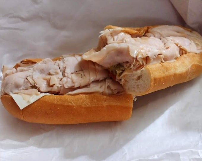 The turkey sub – proof that poultry can achieve greatness when sliced thin, piled high, and treated with the respect it deserves.