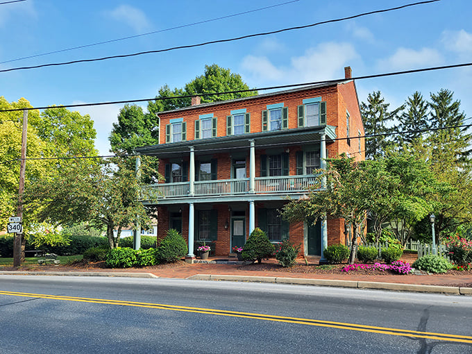 The Village Inn proves that good hospitality never goes out of style, just like those rocking chairs.