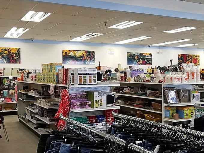 Aisles of potential hiding between clothing racks – the retail equivalent of "choose your own adventure" for grown-ups.