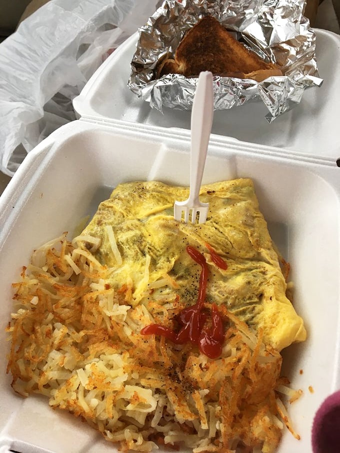 That Western omelette comes packed tighter than a carry-on bag, stuffed with all the good stuff you're craving right now.