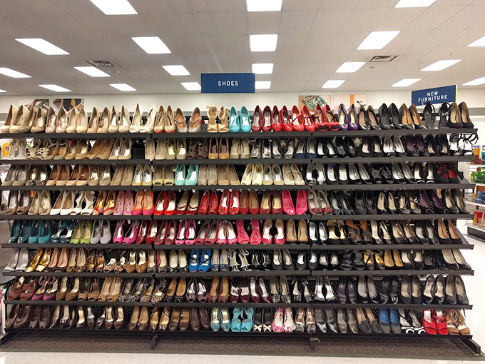 The Imelda Marcos Memorial Wing features footwear in every conceivable color and style, from sensible flats to heels that defy both gravity and common sense.