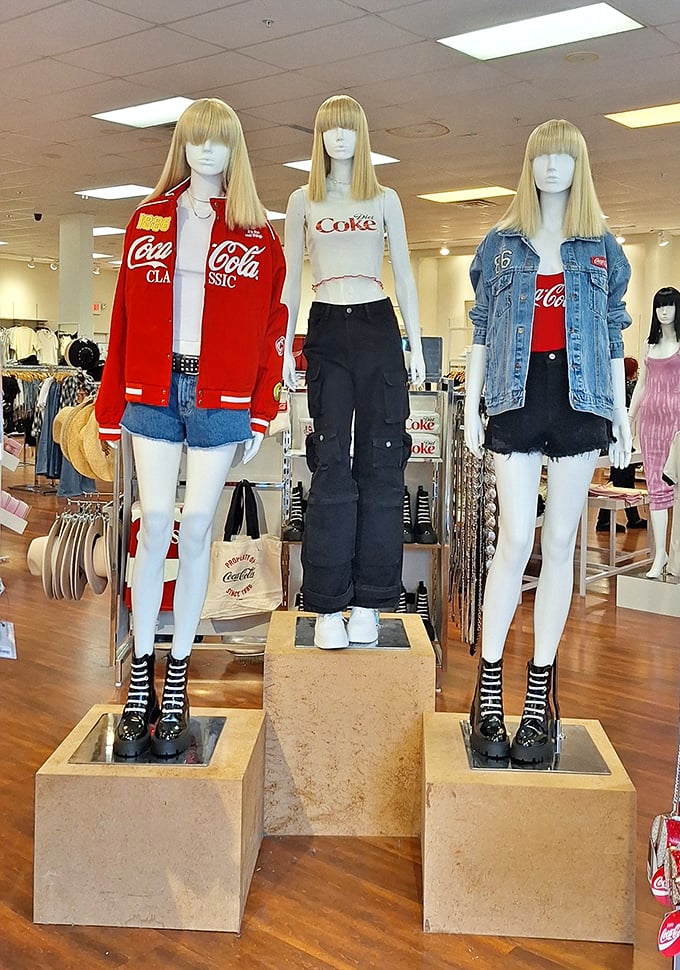 The women's section where "just looking" becomes "just buying" faster than you can say "sale."