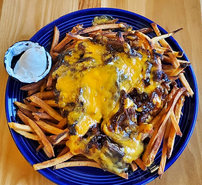 Zaleski Fries arrive like a delicious archaeological dig—layers of cheese and brisket waiting to be excavated by the hungriest explorer at your table.