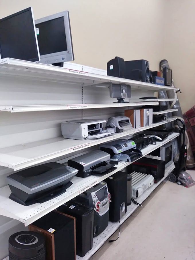 Electronics graveyard or opportunity paradise? That printer might work perfectly, or only on alternate Tuesdays during leap years.