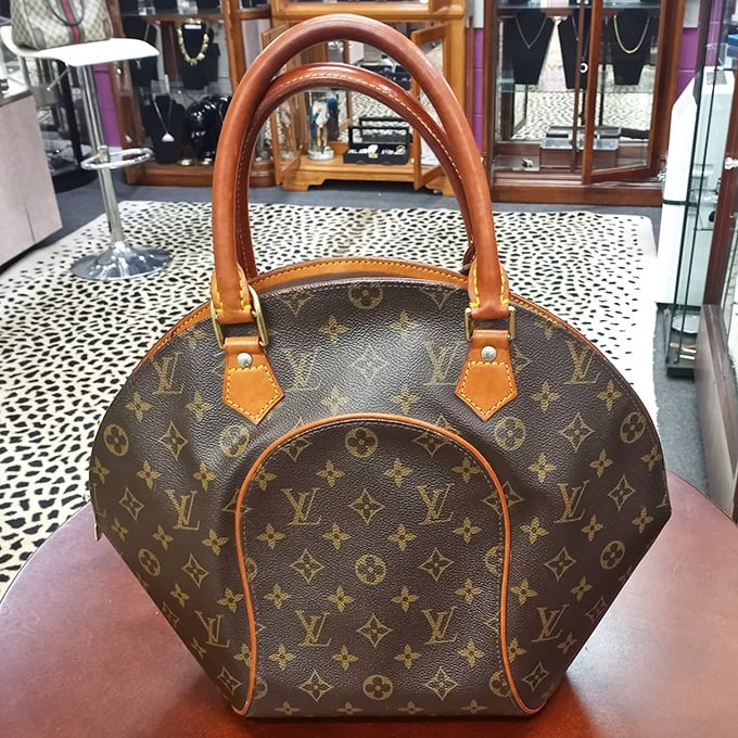 Designer handbags await their second act—this Louis Vuitton could tell stories of champagne brunches or perhaps just grocery store runs.