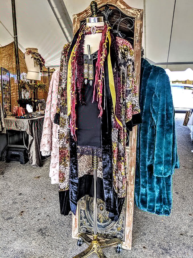 Bohemian dreams on display – this elaborate vintage ensemble waits for someone bold enough to give it a second act.