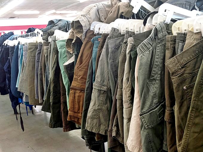 Military-inspired cargo shorts stand at attention, ready for their next deployment. Earth tones for earthly adventures at heavenly prices.