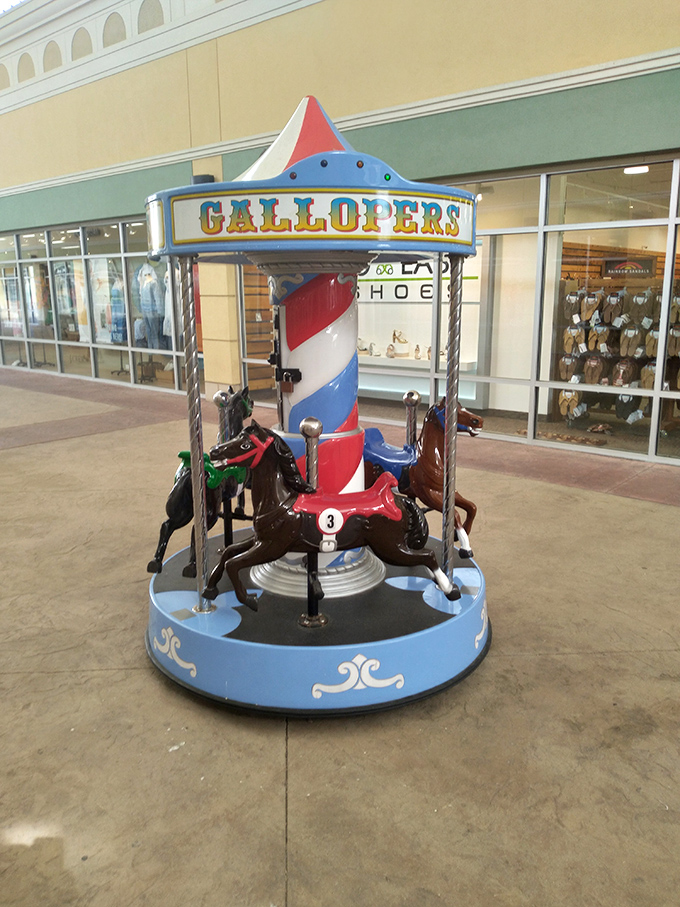 Kentucky's horse heritage gets a playful nod with this charming carousel—the only ride more exciting than the one to the clearance section.