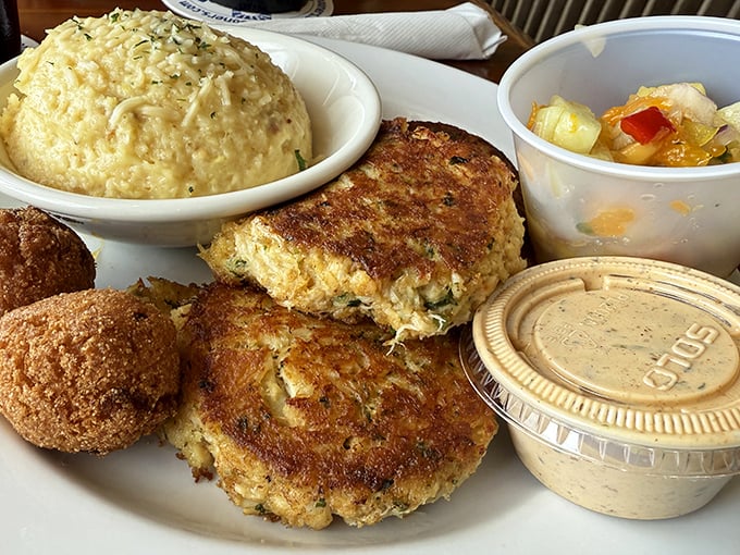 These aren't your average crab cakes—they're seafood currency in Panama City Beach, where the exchange rate is measured in satisfied sighs.
