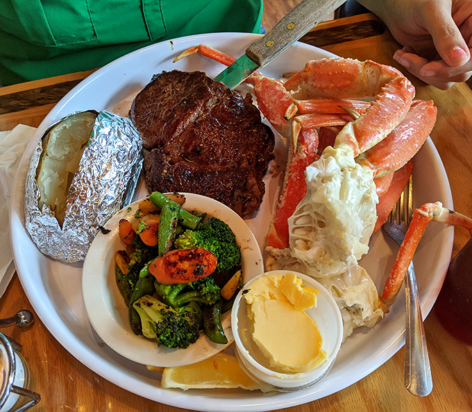 Surf meets turf in spectacular fashion – those crab legs aren't just a meal, they're an expedition requiring tools, determination, and a bib-worthy reward.