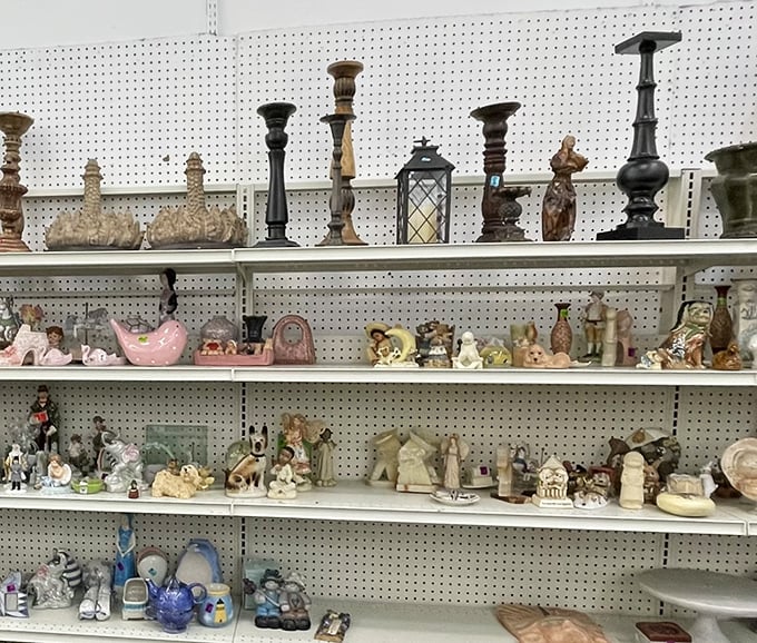 Knickknack heaven or tchotchke purgatory? One person's dusty figurine collection becomes another's eclectic shelf display for pennies on the dollar.