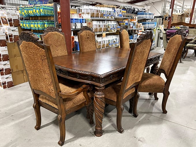 This dining table isn't just furniture—it's a future family heirloom where Thanksgiving arguments and birthday celebrations are destined to happen.