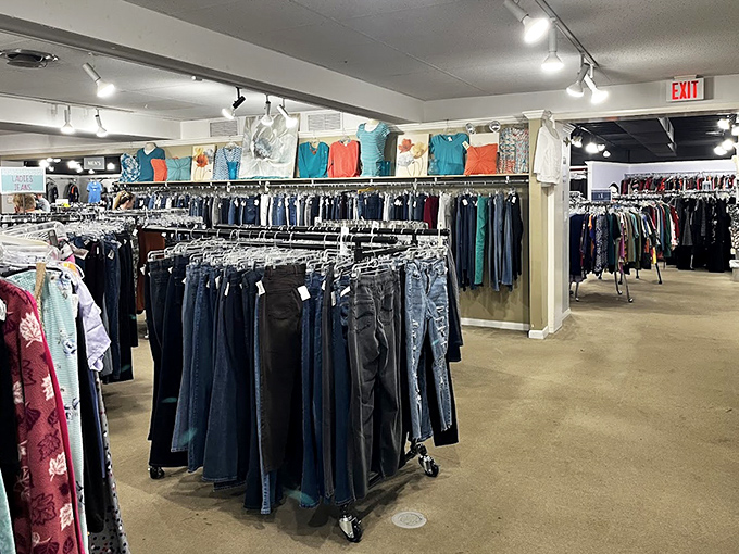 Denim heaven! These racks of jeans represent the hopes, dreams, and abandoned New Year's resolutions of an entire Pennsylvania county.
