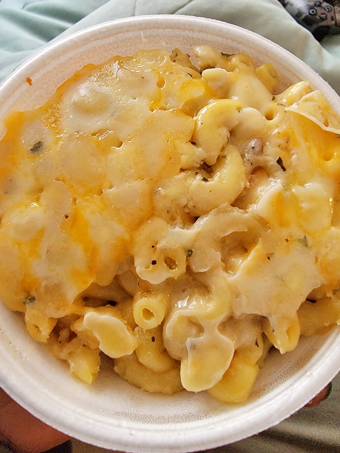 Mac and cheese that's achieved that perfect molten state between solid and liquid—the Einstein's theory of comfort food.