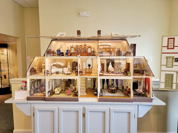 Cross-section of domestic dreams—each room tells its own story, from the attic's forgotten treasures to the parlor's proper tea settings.