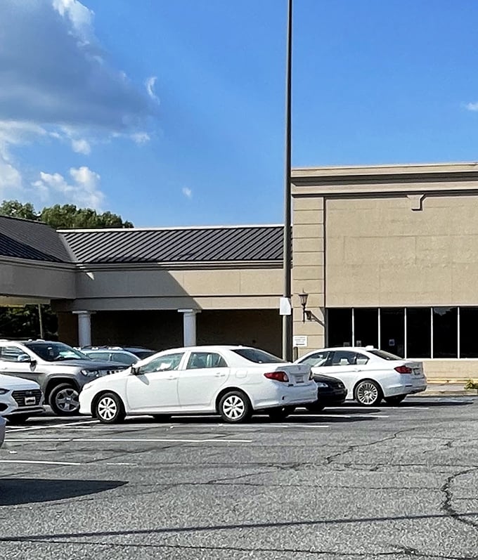 No valet parking here—just honest-to-goodness free spaces where you can park without needing a small loan. Convenience that matches the bargains inside.