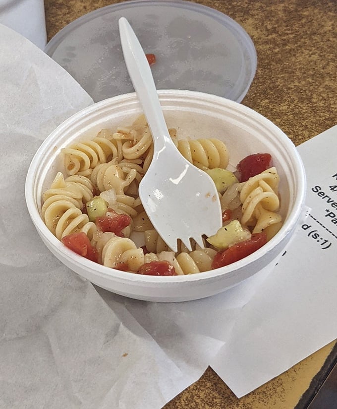 This pasta salad side dish proves Maid-Rite isn't just a one-trick pony—simple ingredients singing in perfect harmony.