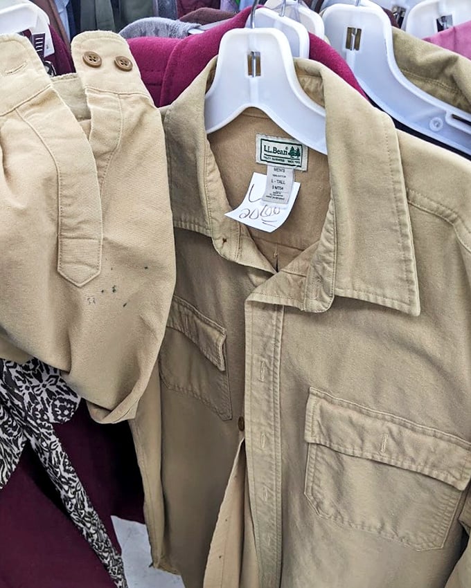 L.L. Bean quality without the L.L. Bean invoice. This khaki shirt has stories to tell and many Michigan adventures still ahead.