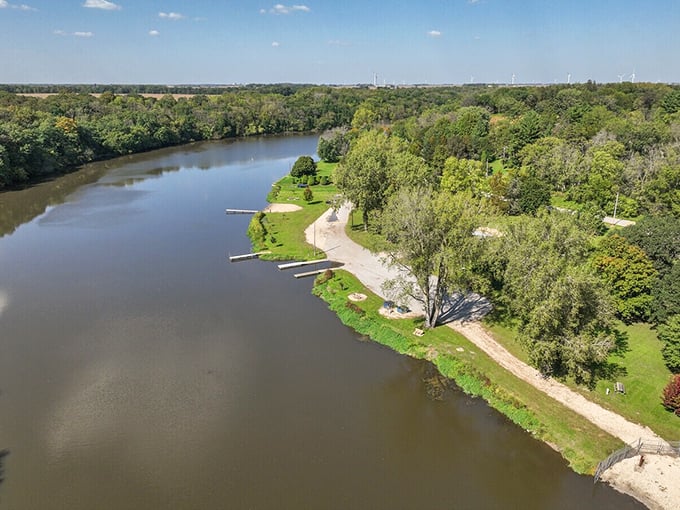 The Cedar River doesn't just flow through Osage—it defines it, offering fishing spots where the biggest catch is often a moment of peace.
