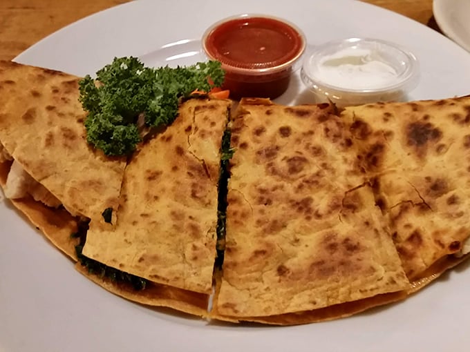 The legendary steak quesadilla in all its glory – where tortilla meets tender meat in a marriage so perfect it deserves its own anniversary celebration.