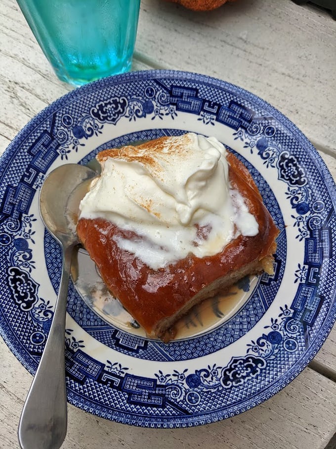 This isn't just a cinnamon roll—it's what happens when pastry goes to therapy and emerges with newfound confidence and purpose.
