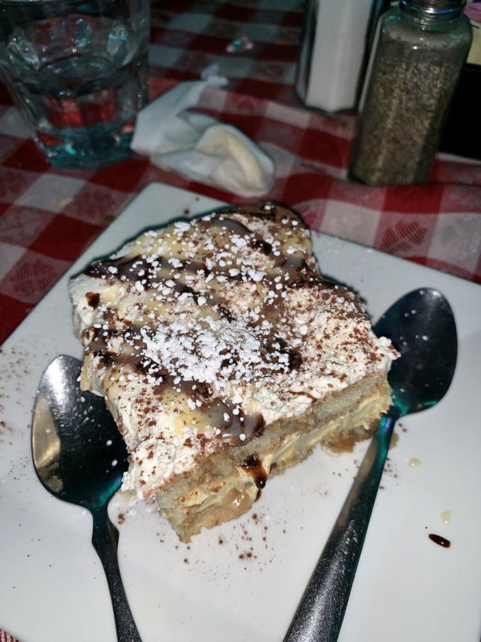 Tiramisu that strikes the perfect balance between coffee, cream, and cocoa. It's the dessert equivalent of hitting all the right notes.