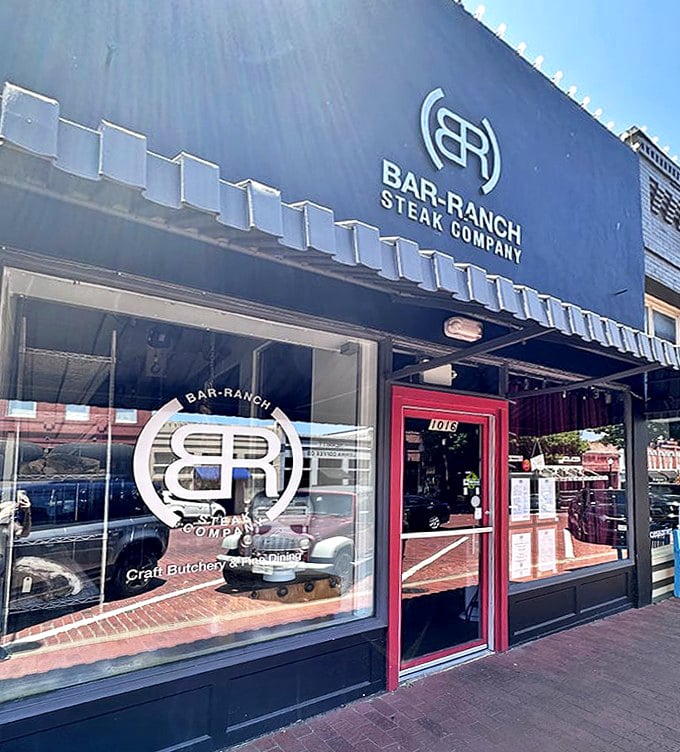 This sleek storefront proves that great steakhouses can thrive anywhere, bringing ranch authenticity to city convenience.