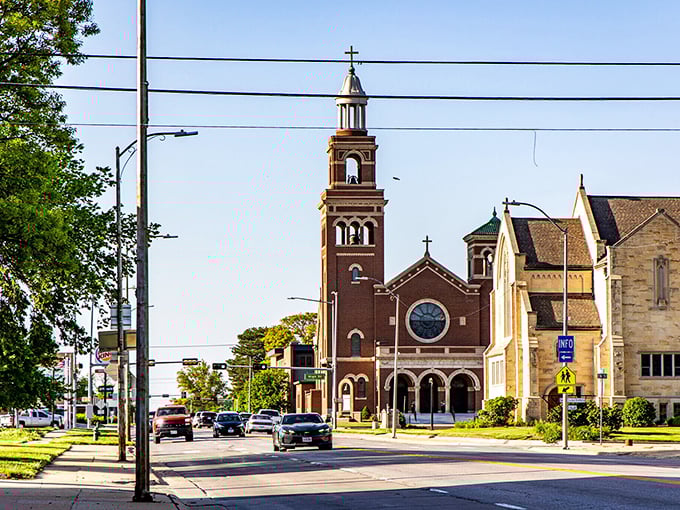 Beatrice's courthouse stands tall like the town's grandfather, watching over generations of Nebraska families.