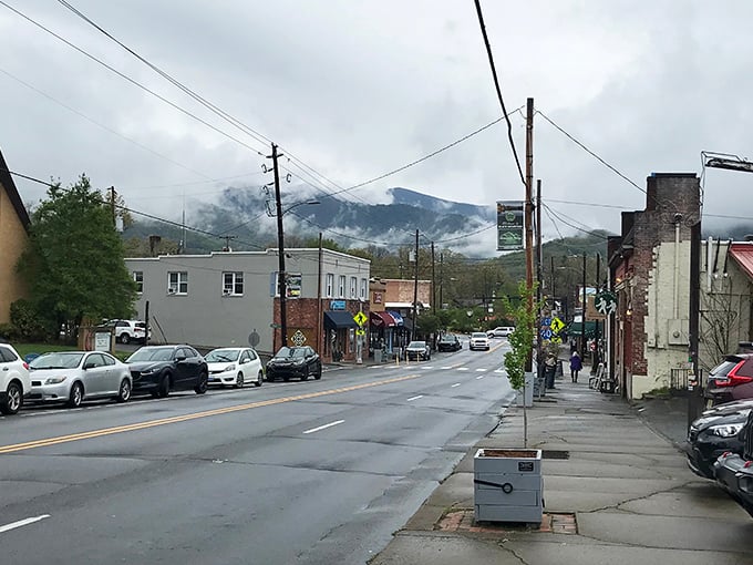 Downtown Black Mountain – where every storefront looks like it could be the setting for the next great American novel.