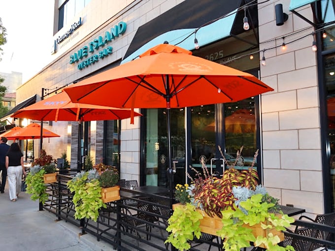 Blue Island's sleek exterior hints at the coastal elegance waiting inside – very "Hamptons meets Highland."