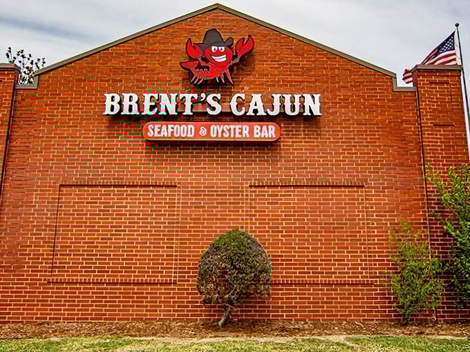That grinning crab mascot at Brent's isn't just cute – he knows you're about to have a seriously good seafood experience.