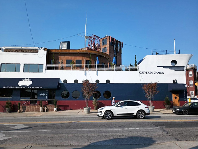 Captain James: Only in Baltimore would someone say, "Let's build a restaurant shaped like a boat!" And thank goodness they did.