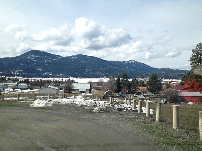 Colville Valley in winter—where modest homes nestle between snow-dusted mountains like marshmallows waiting to be toasted by the next ray of sunshine.