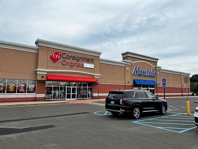 Upscale consignment shopping gets the strip mall treatment, proving that luxury secondhand finds don't always require fancy downtown boutique addresses.